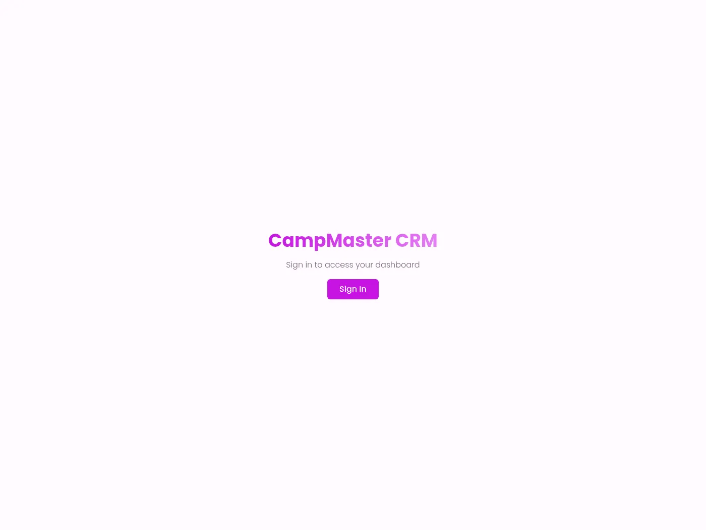 CampMaster CRM