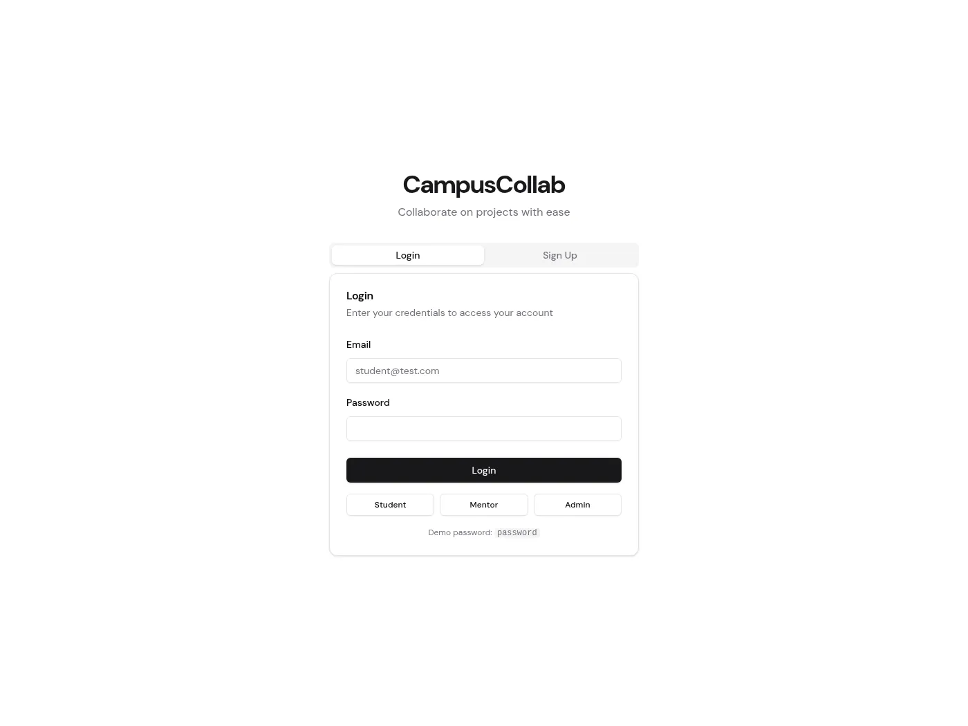 CampusCollab MVP