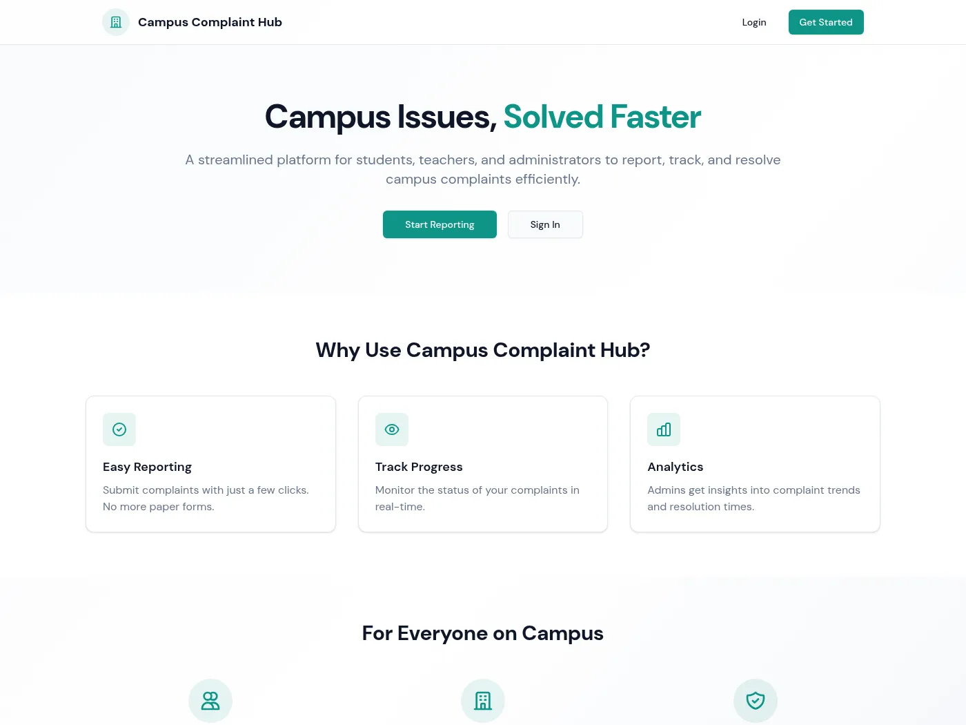 Smart Campus Complaintr