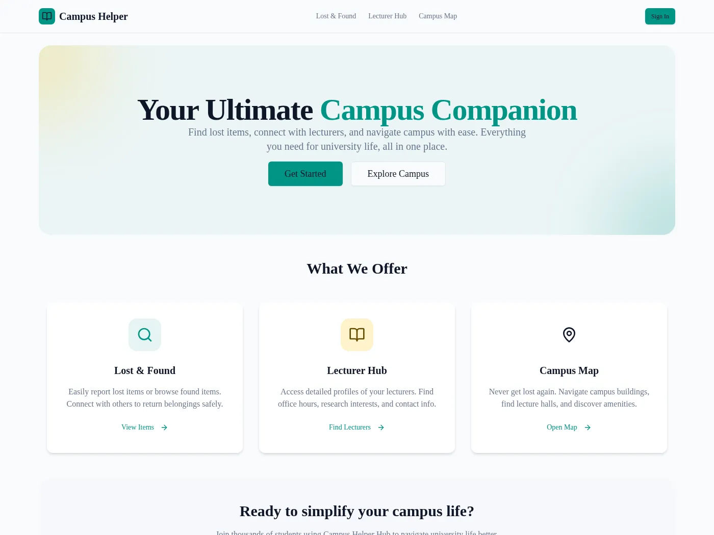 Campus Helper Hub