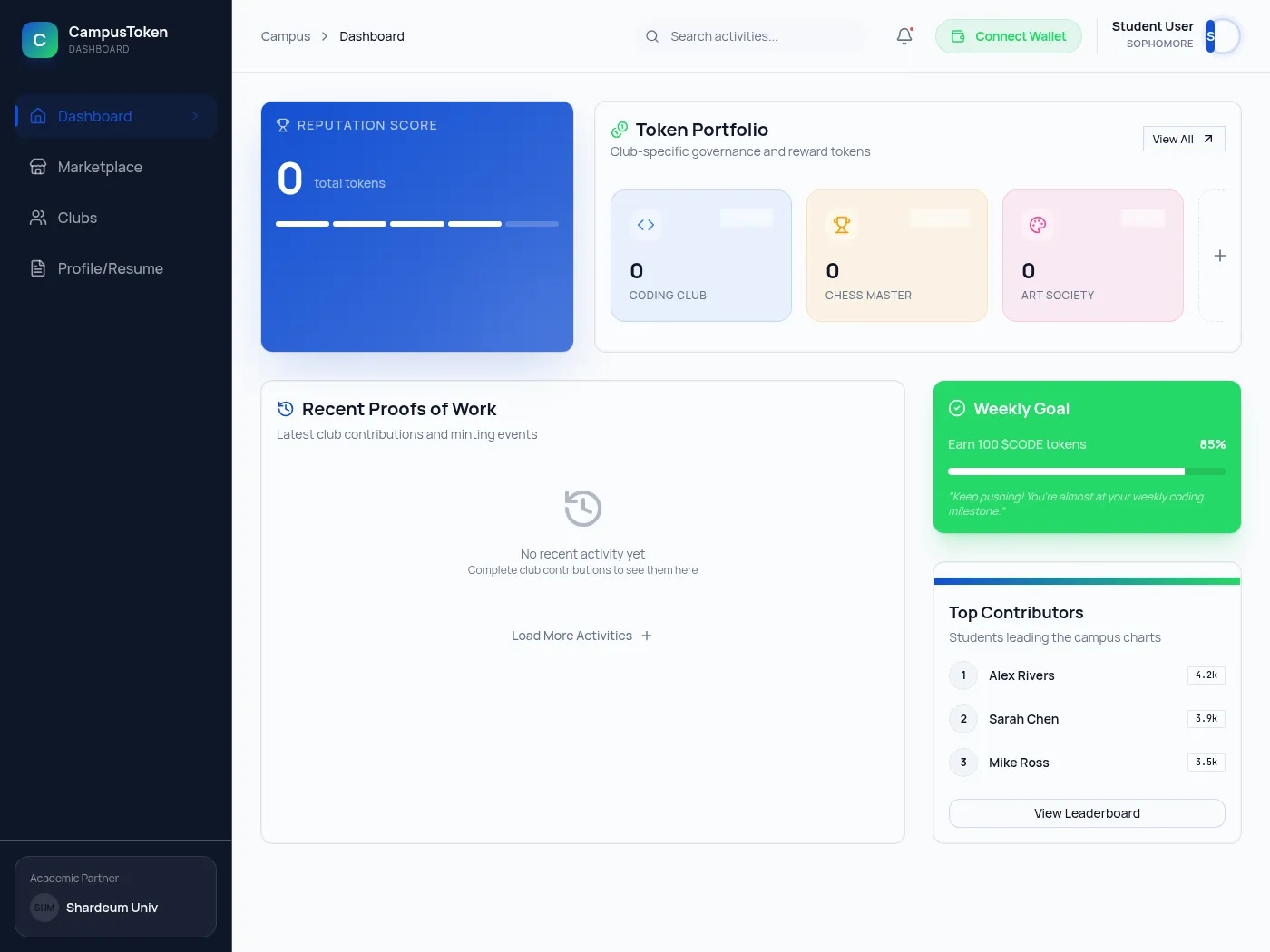 CampusToken Dashboard