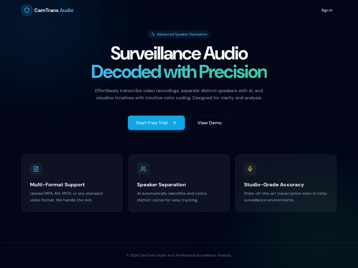 CamTrans Audio Analyzer