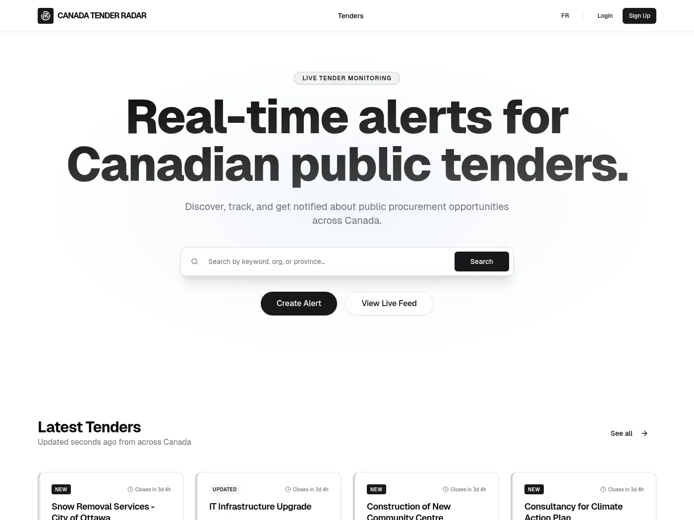 Canada Tender Radar