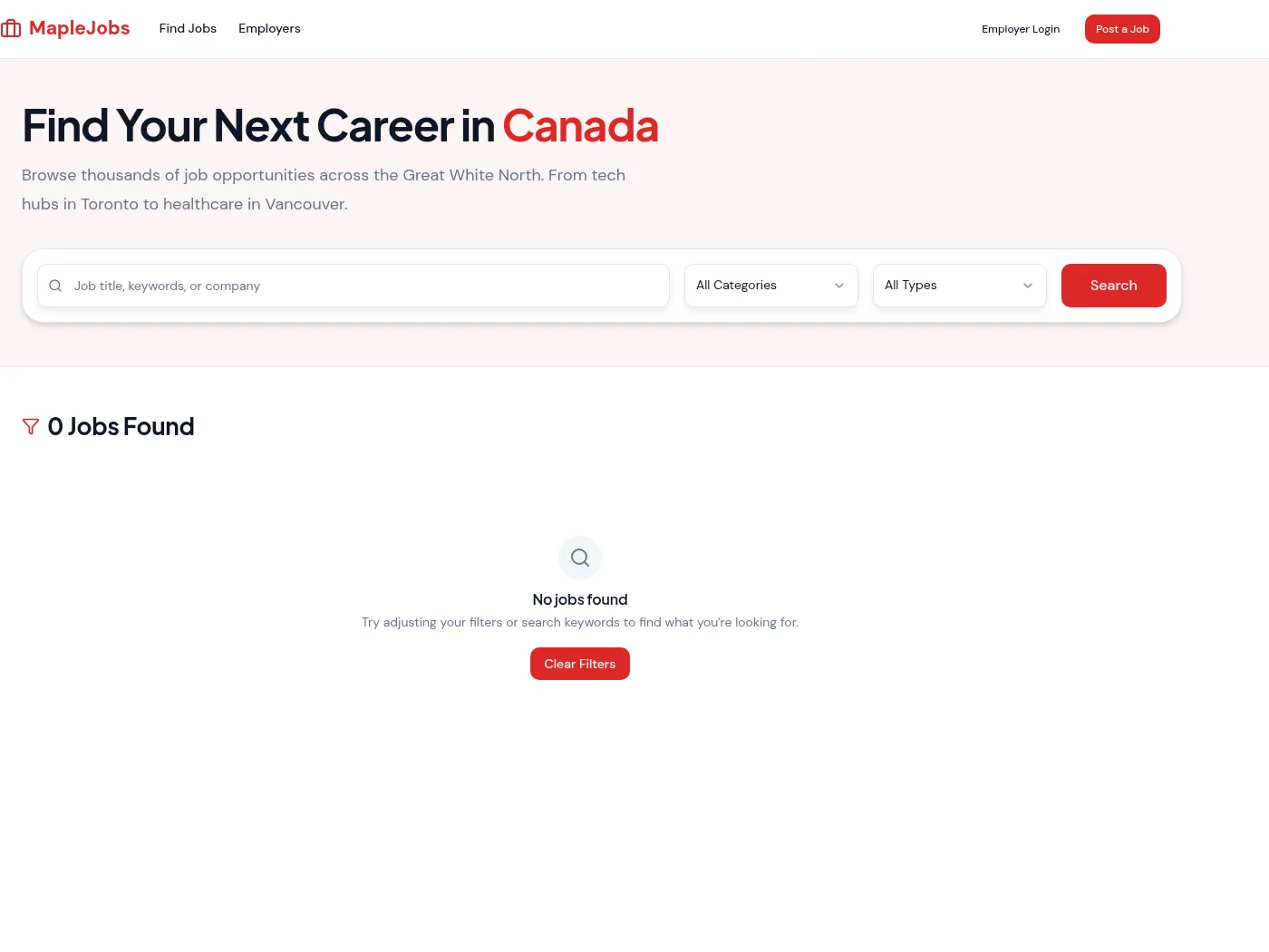 MapleJobs Board