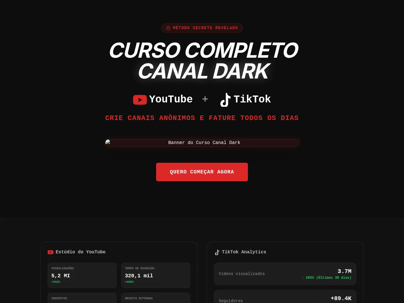 Curso Dark Viral Landing