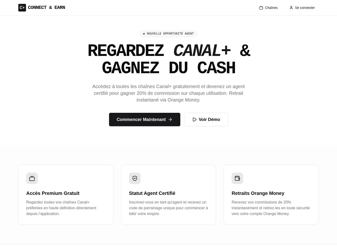 Canal+ Connect & Earn