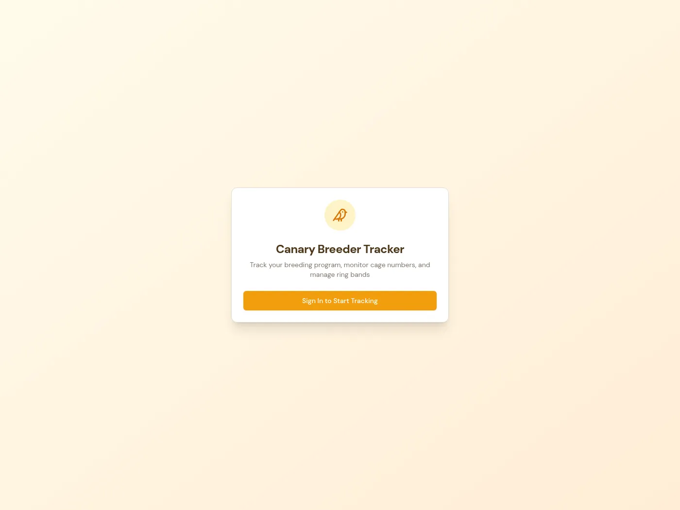 Canary Breeder Tracker