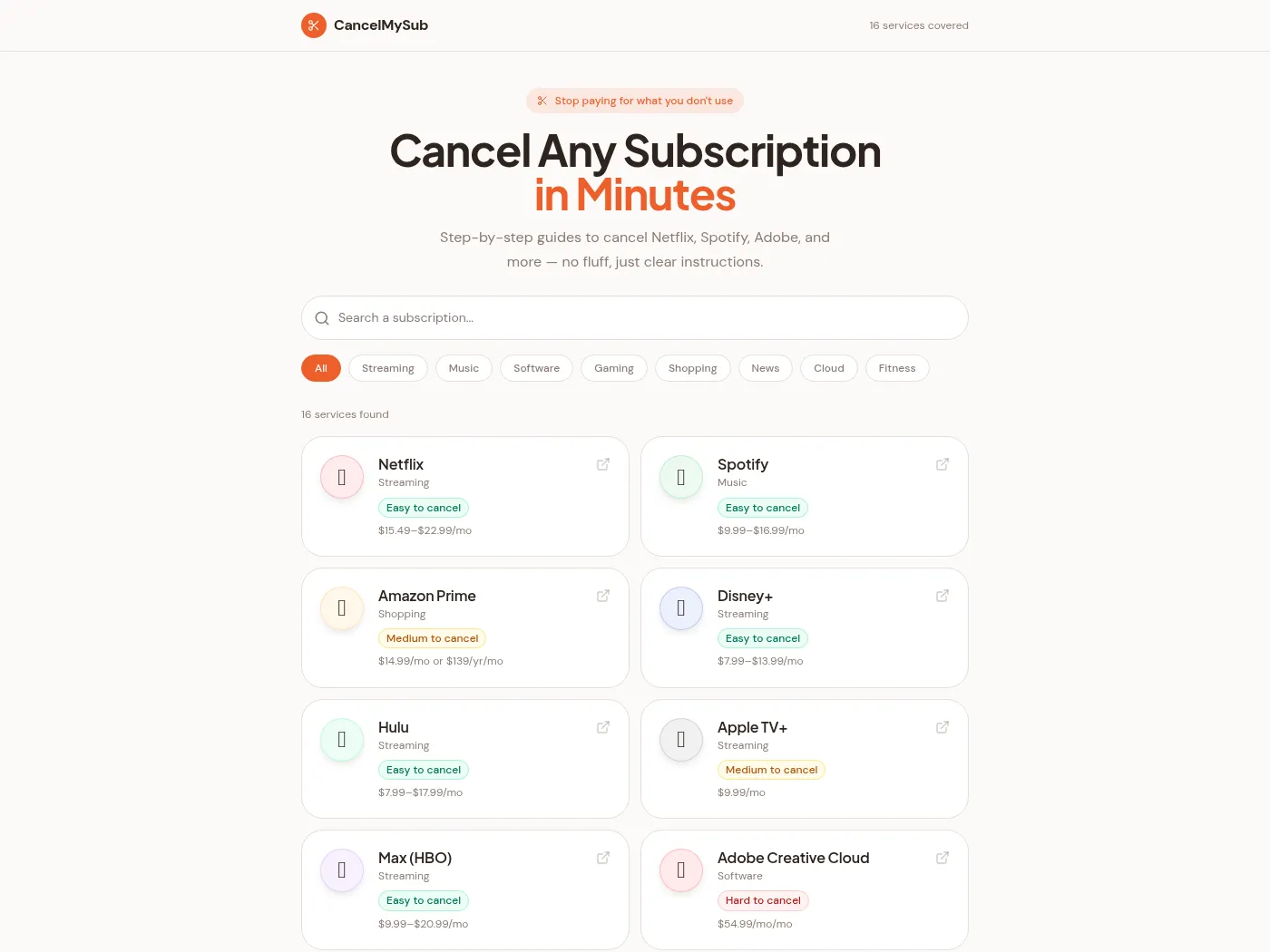 CancelMySub