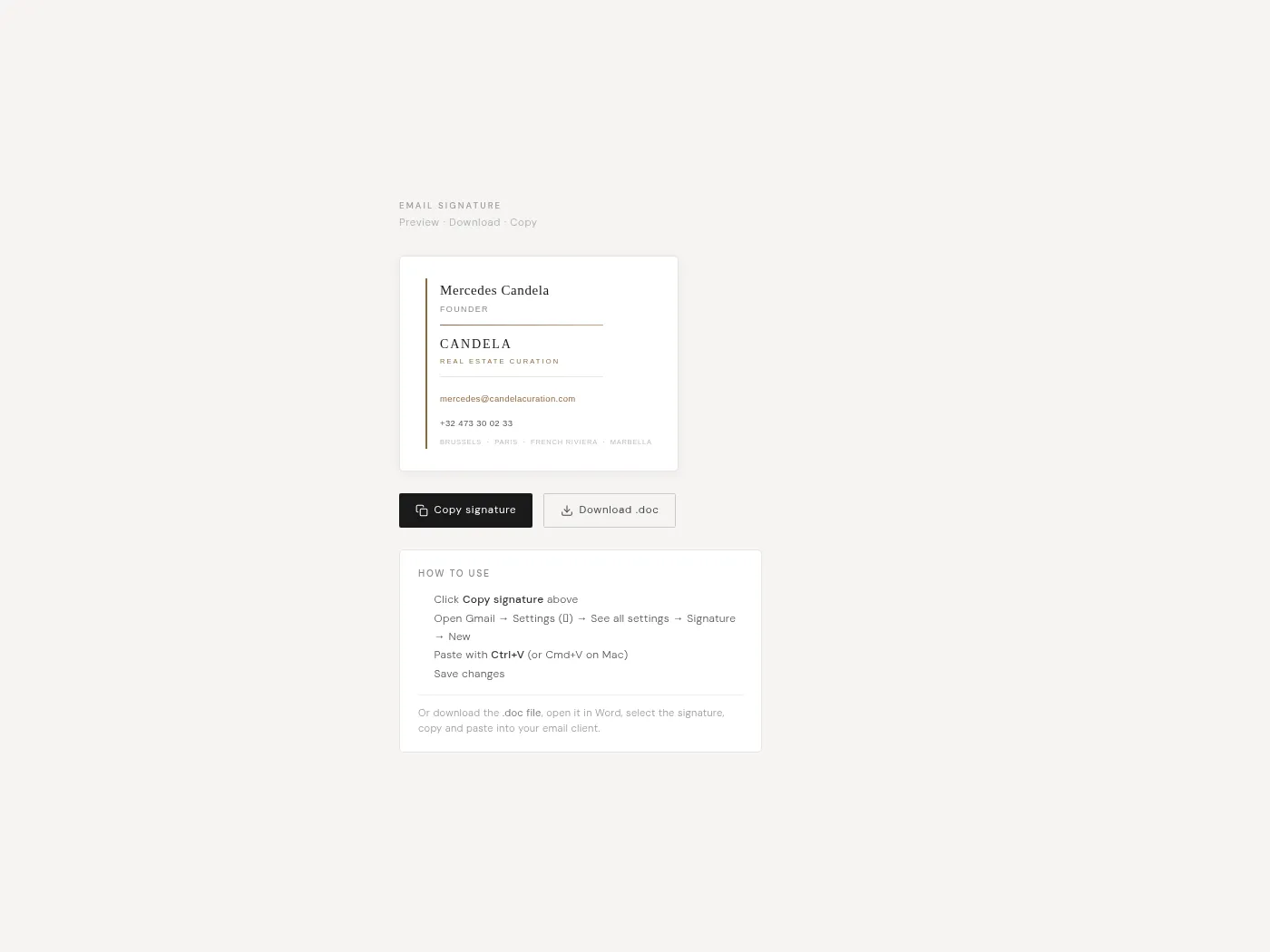 Candela Curation Sign-In