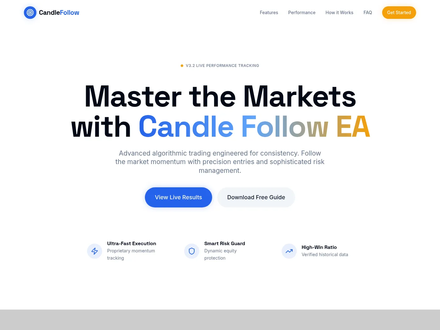 CandleFollow EA Landing
