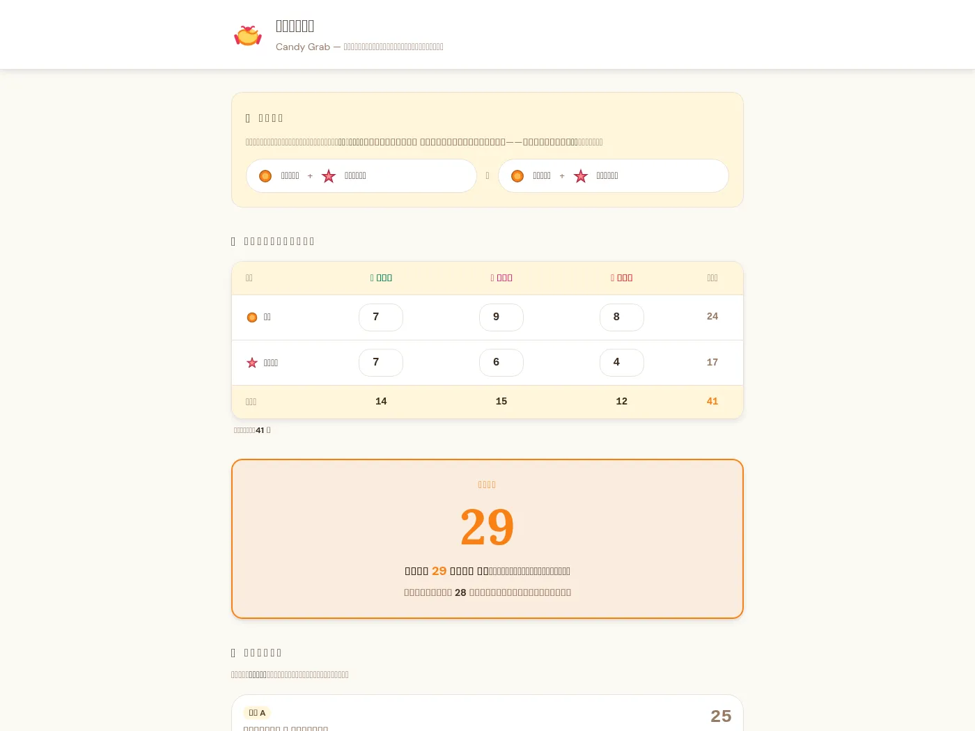 Candy Grab Solver