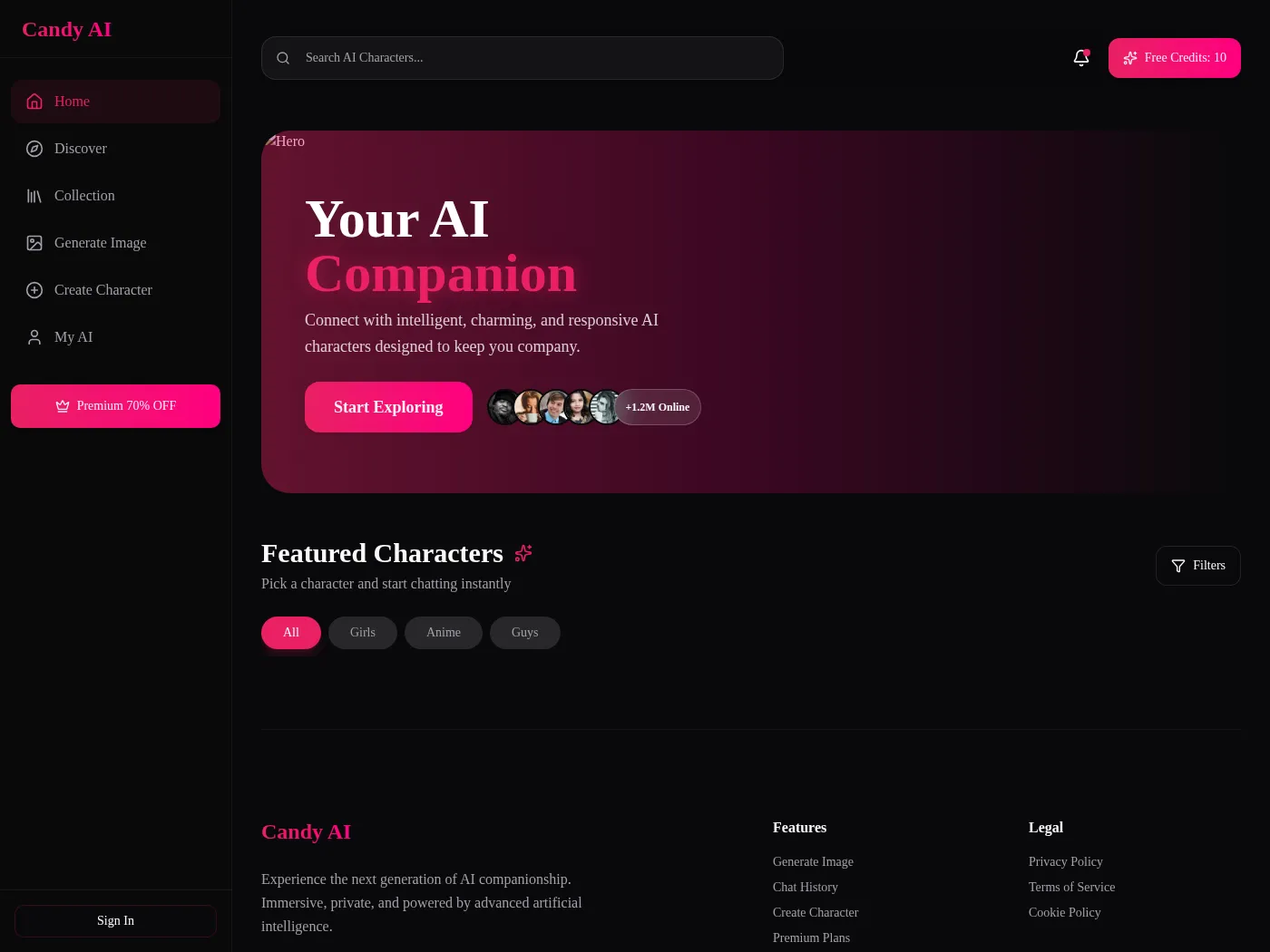 CandyAI Free Chat Clone