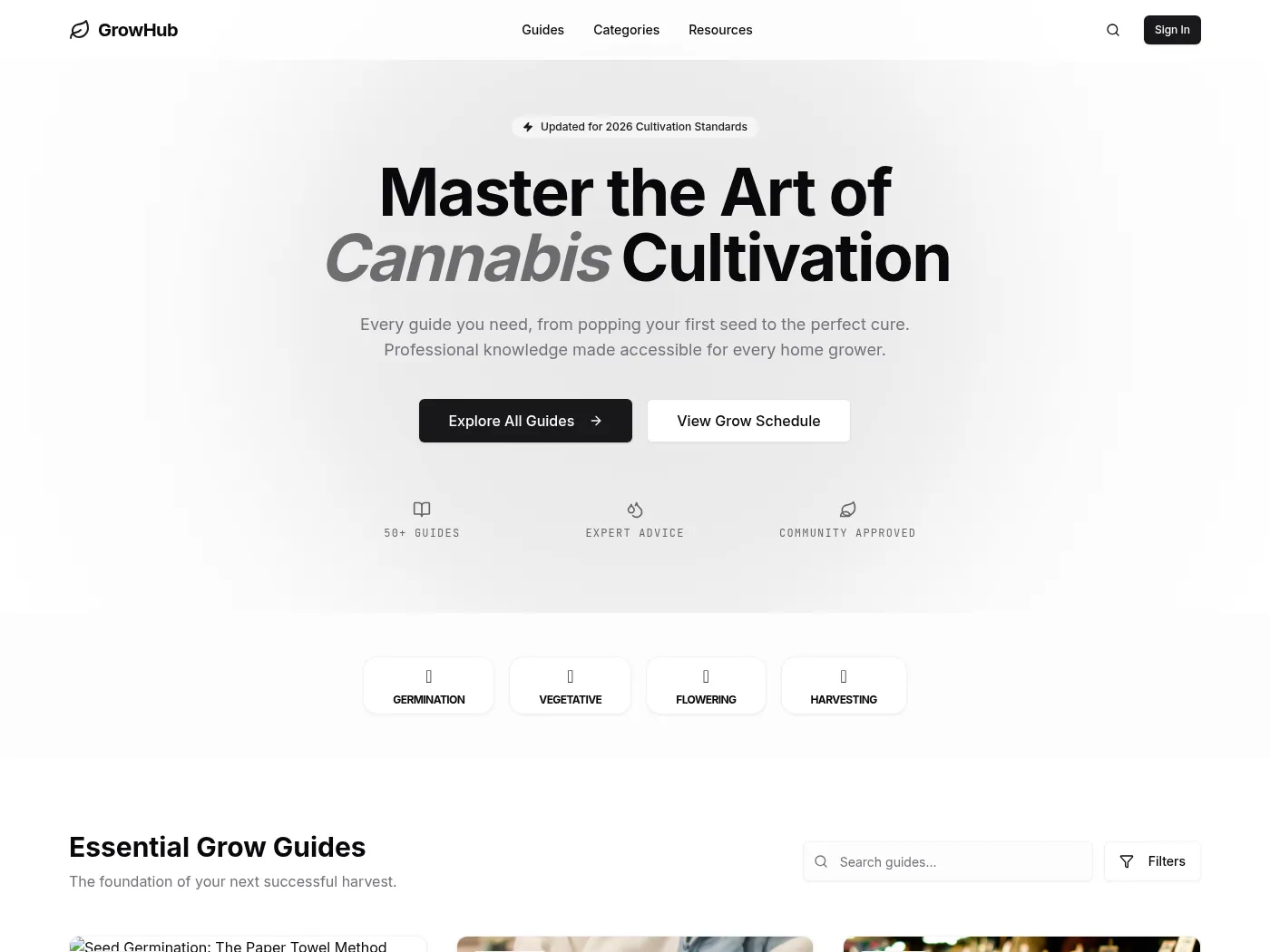 Cannabis Grower's Guide Hub