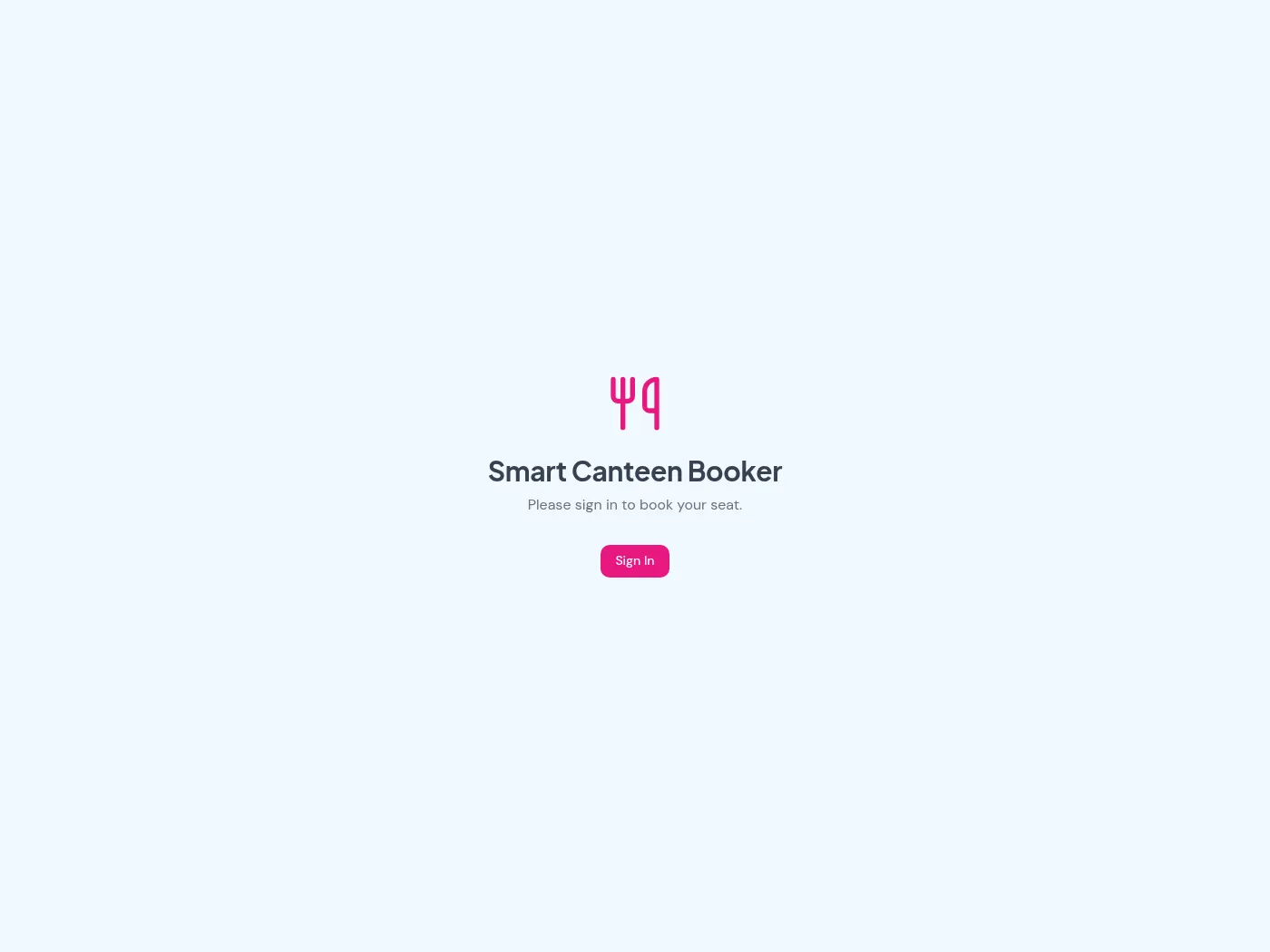 Smart Canteen Booker