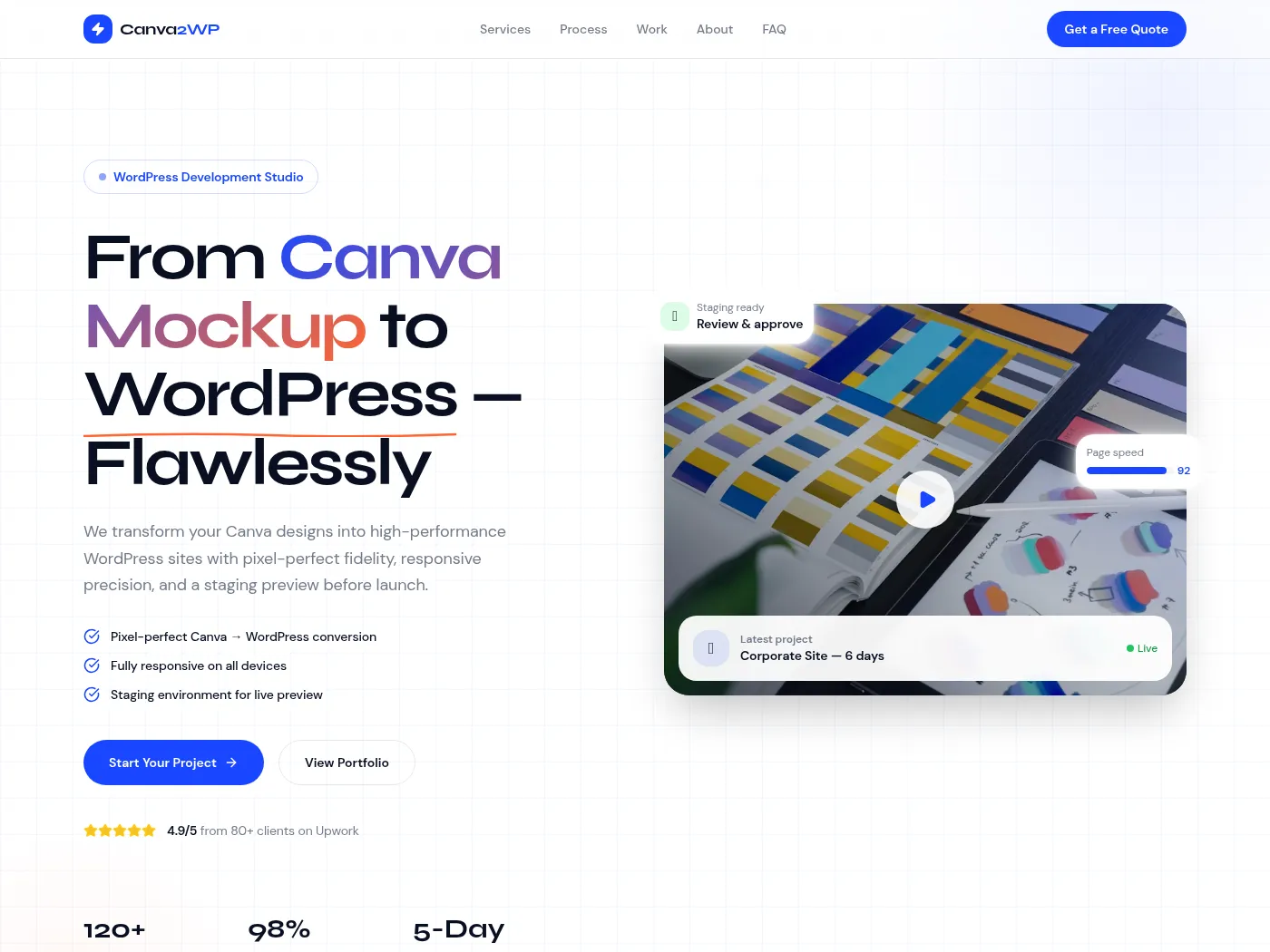 Canva2WP Corporate Site