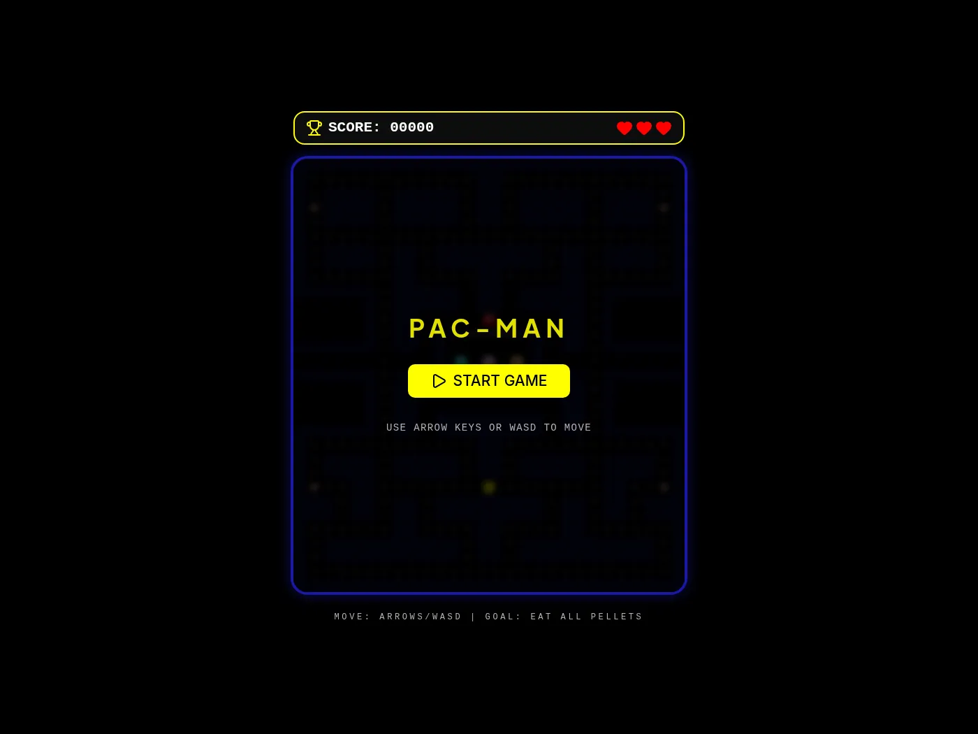 Canvas Pac-Man Clone