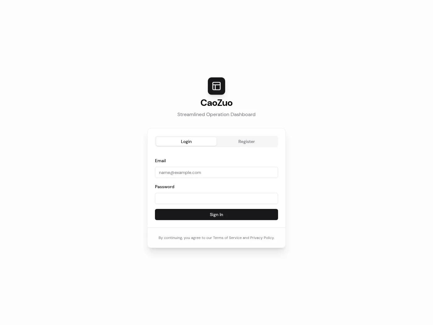 CaoZuo Dashboard