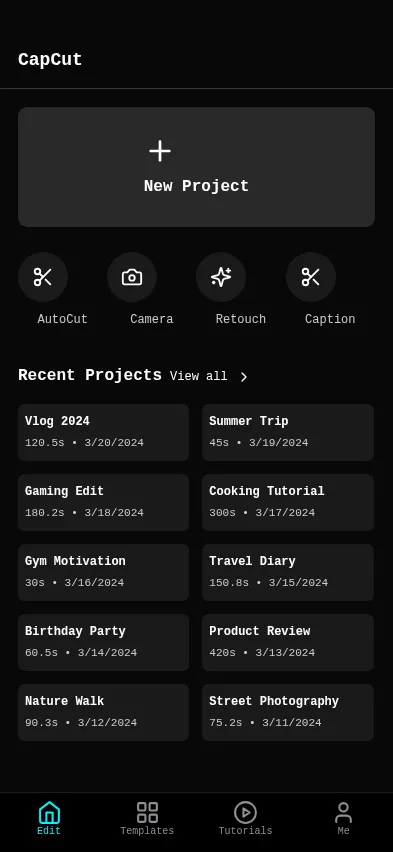 CapCut Android Clone