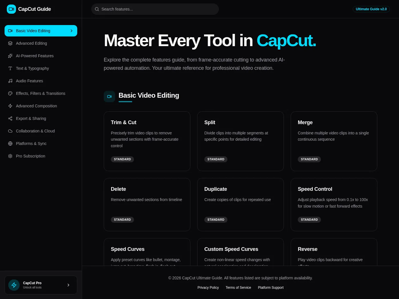 CapCut Ultimate Features Guide