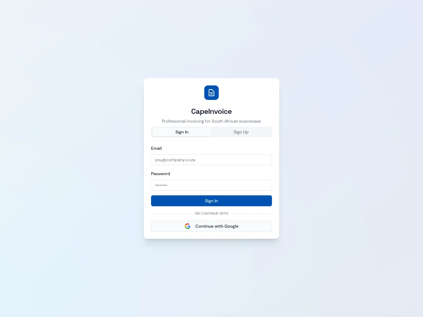 CapeInvoice SaaS