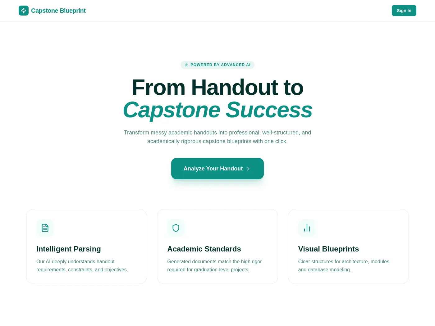 Capstone Blueprint