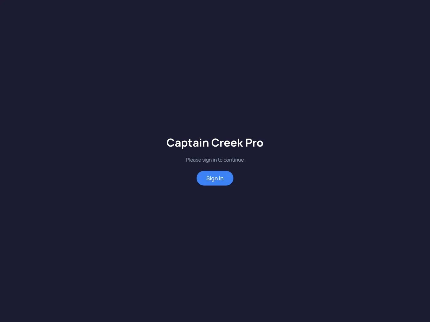 Captain Creek Pro Platform