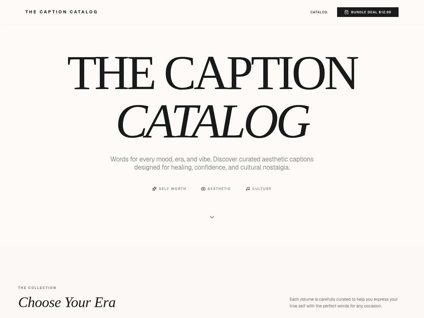 The Caption Catalog