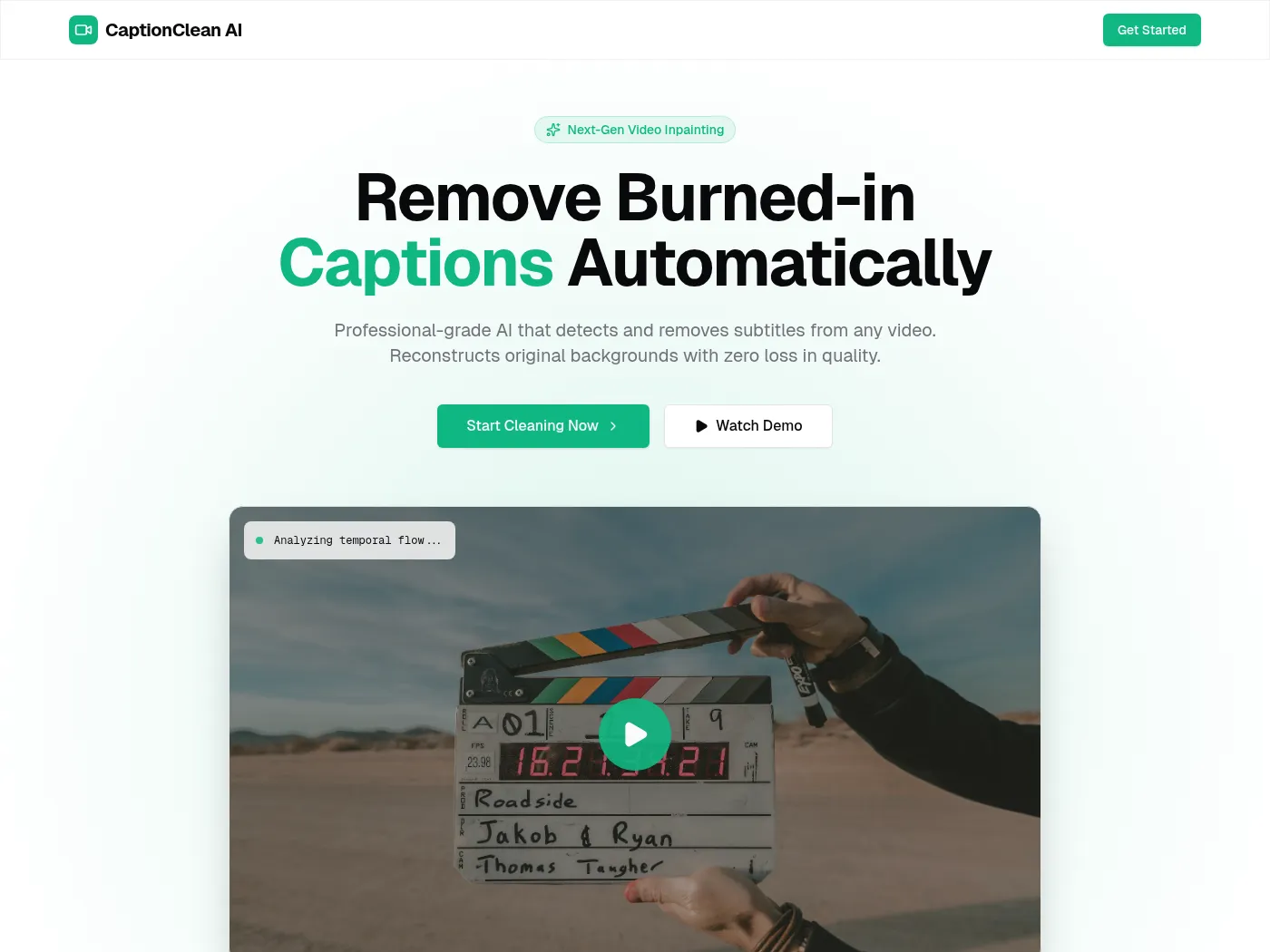 CaptionClean AI