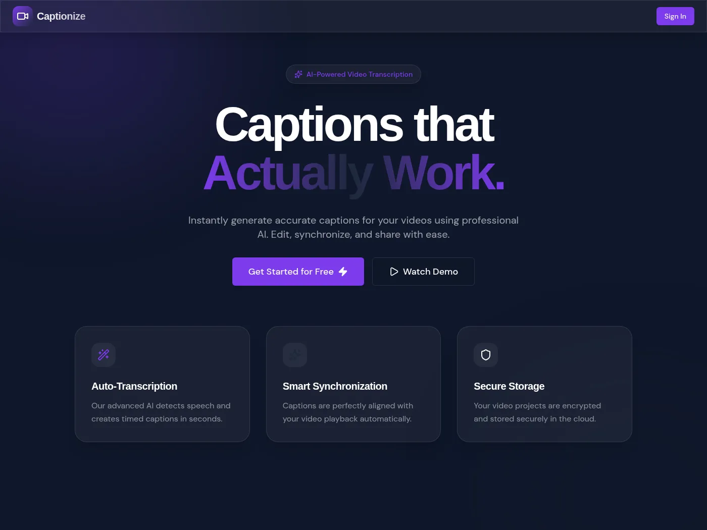Captionize Video Editor