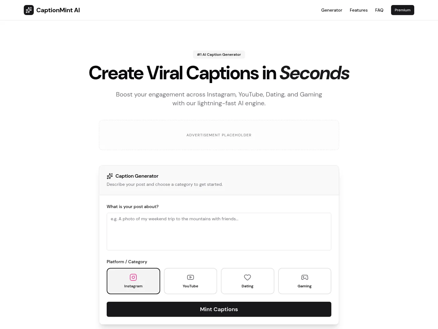 CaptionMint AI