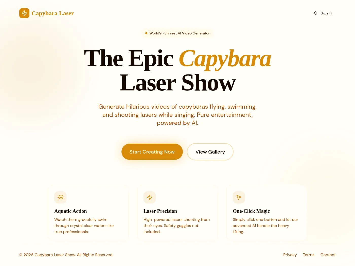 Capybara Laser Show