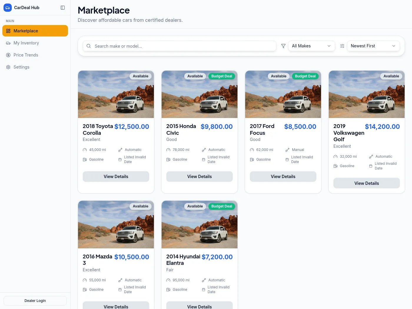 CarDeal Hub