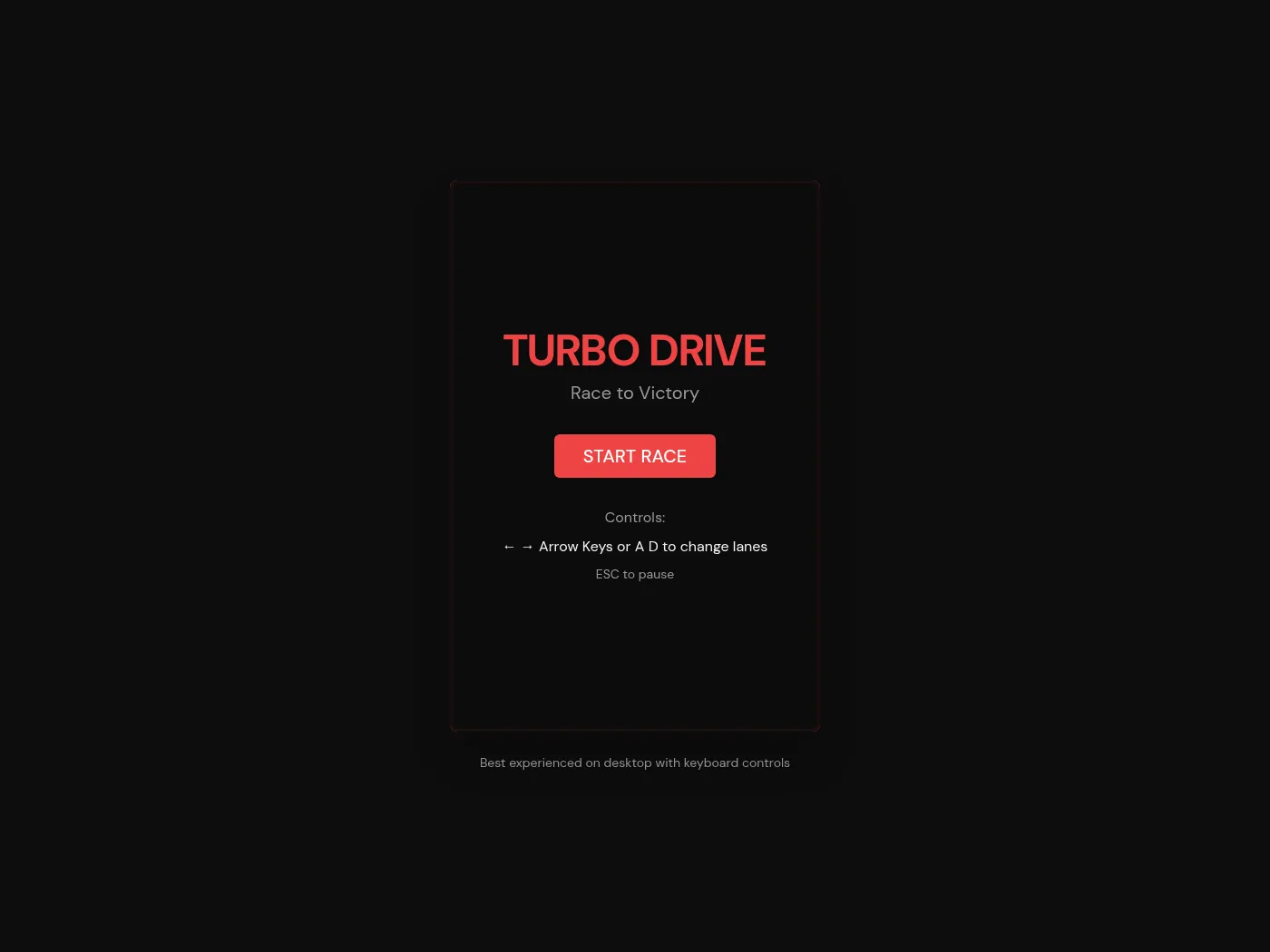 Turbo Drive Car Game