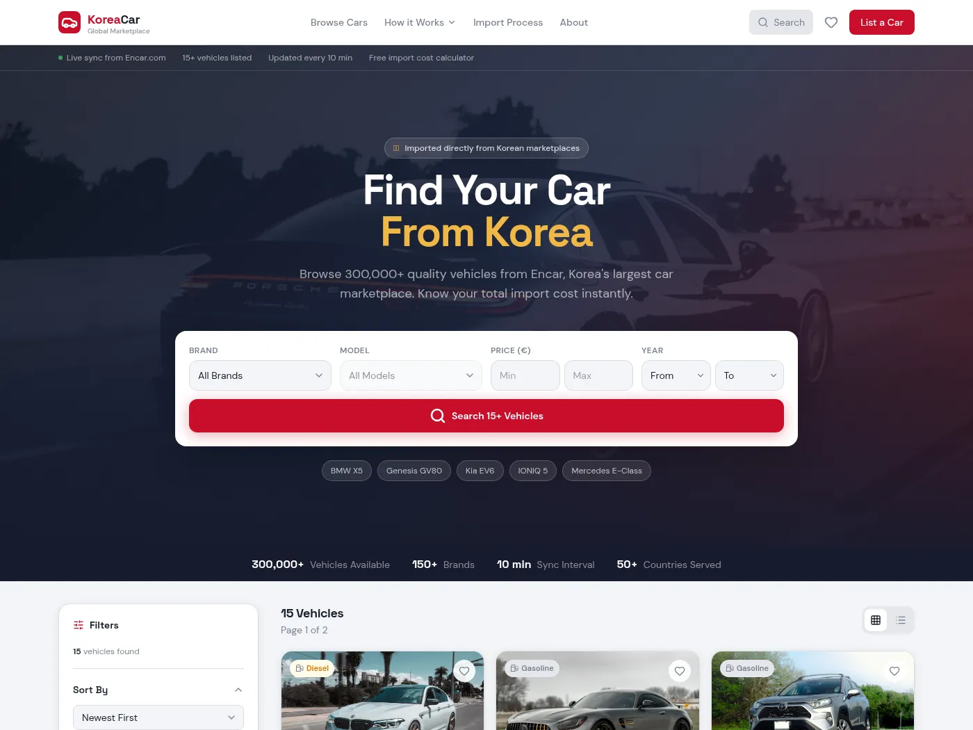 KoreaCar Global Marketplace