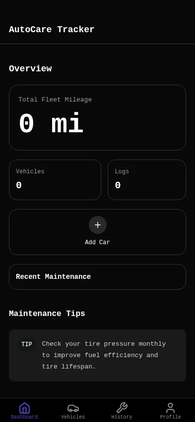 AutoCare Tracker