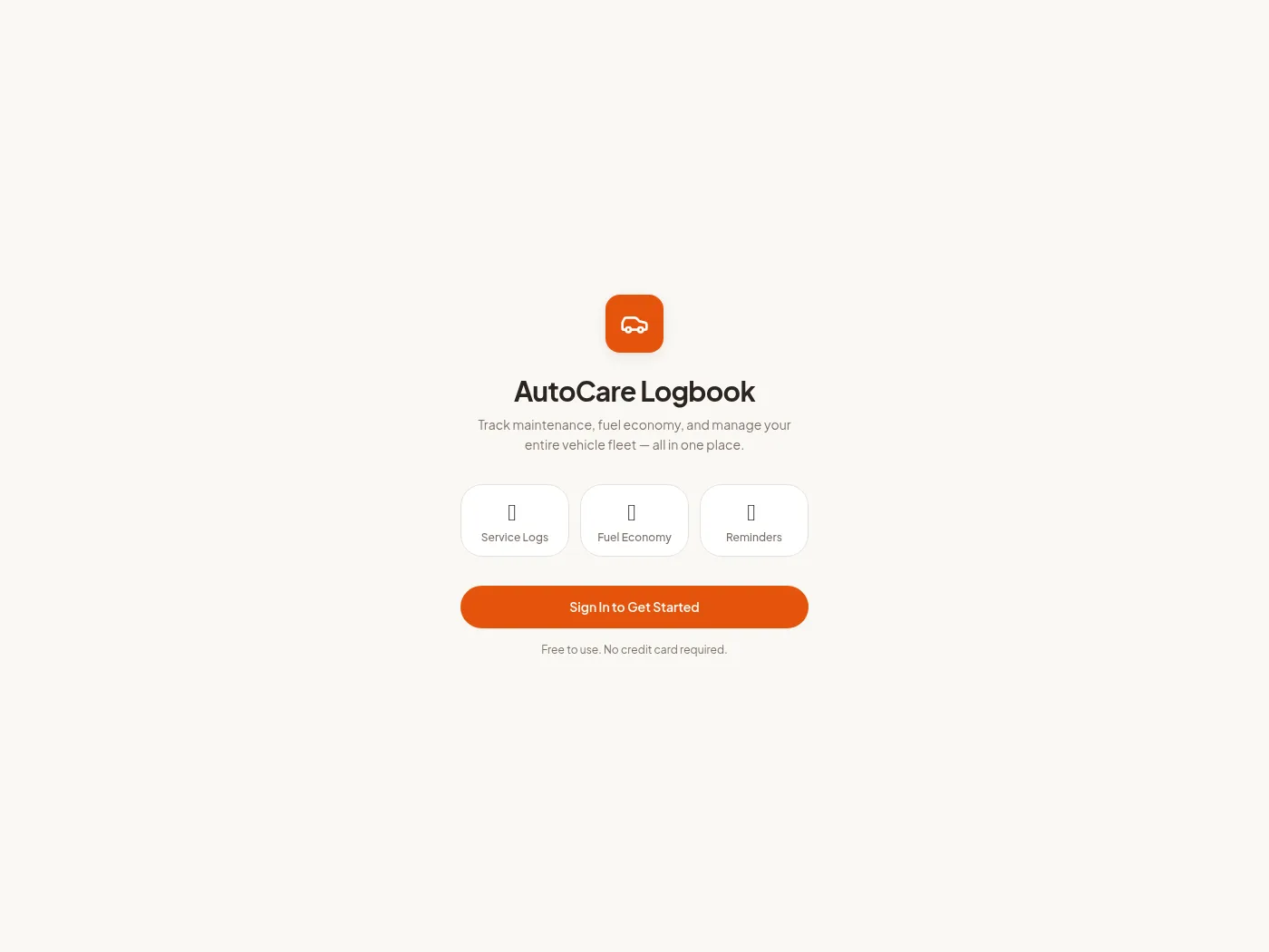 AutoCare Logbook