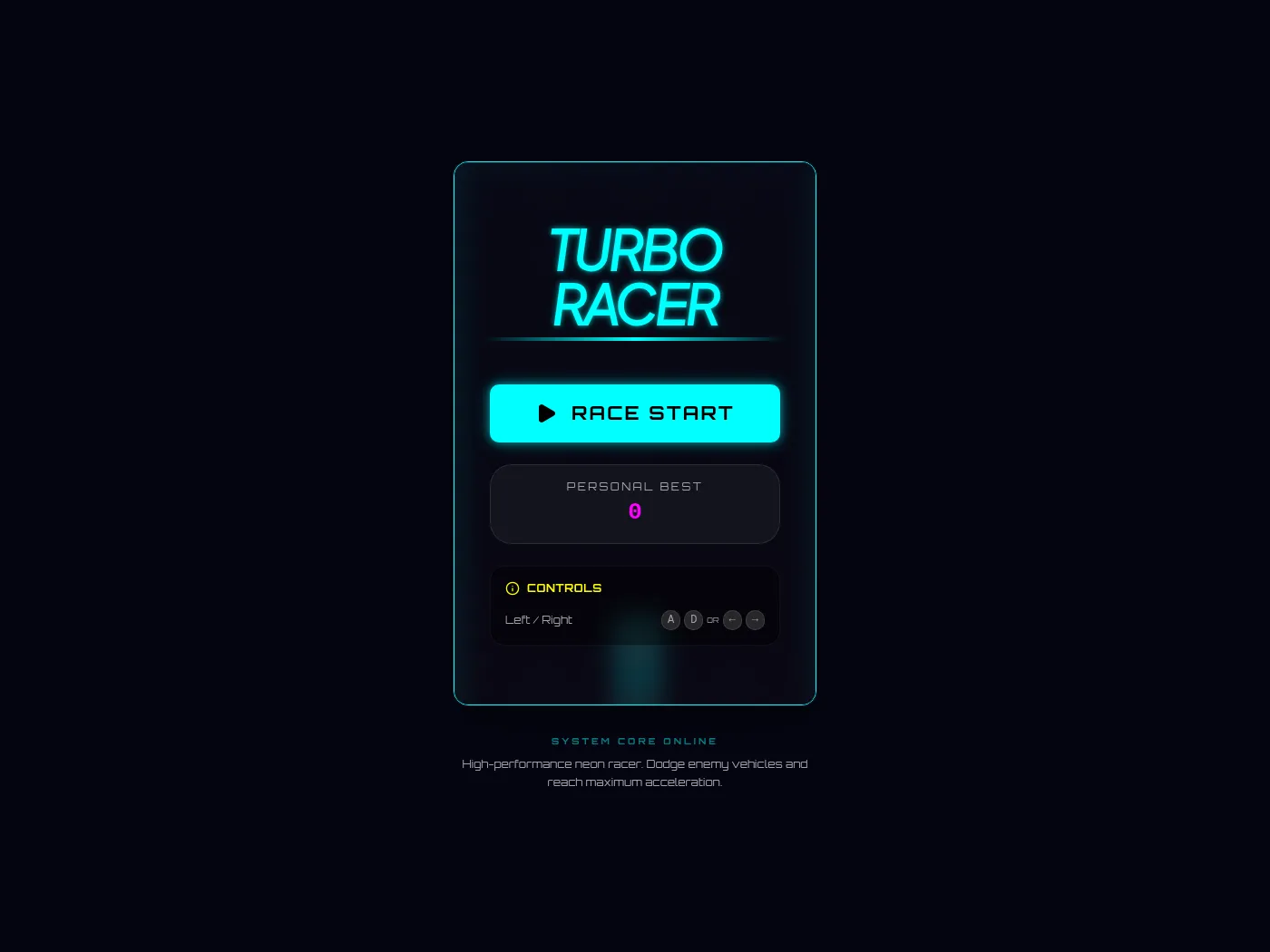 Turbo Racer Game