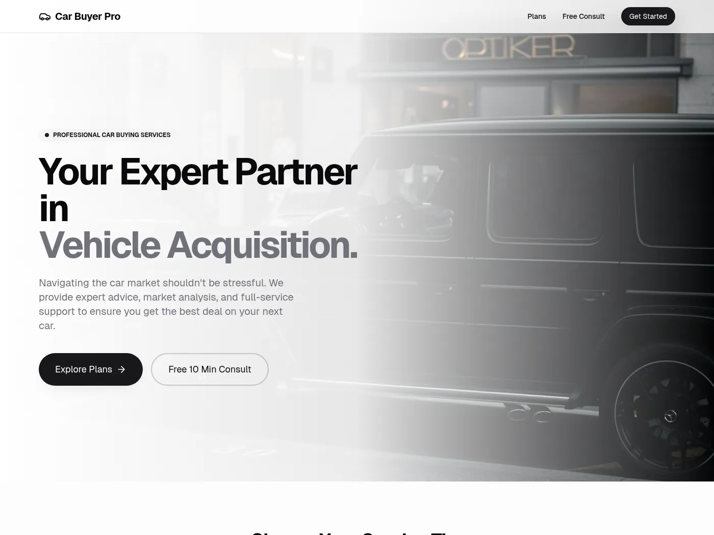 Car Buyer Pro Landing