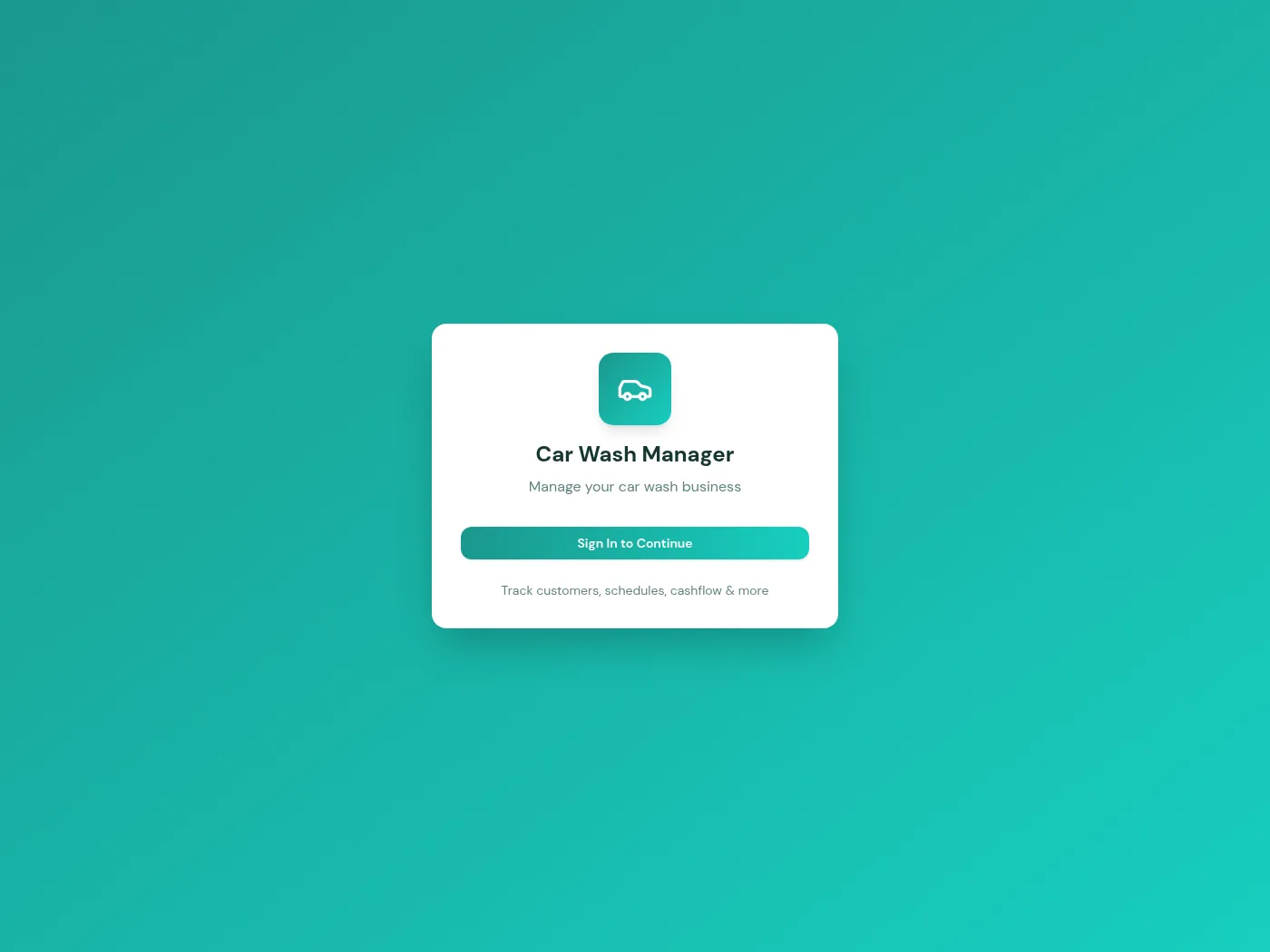 Car Wash Manager