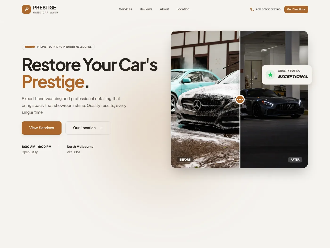 Prestige Car Wash Site
