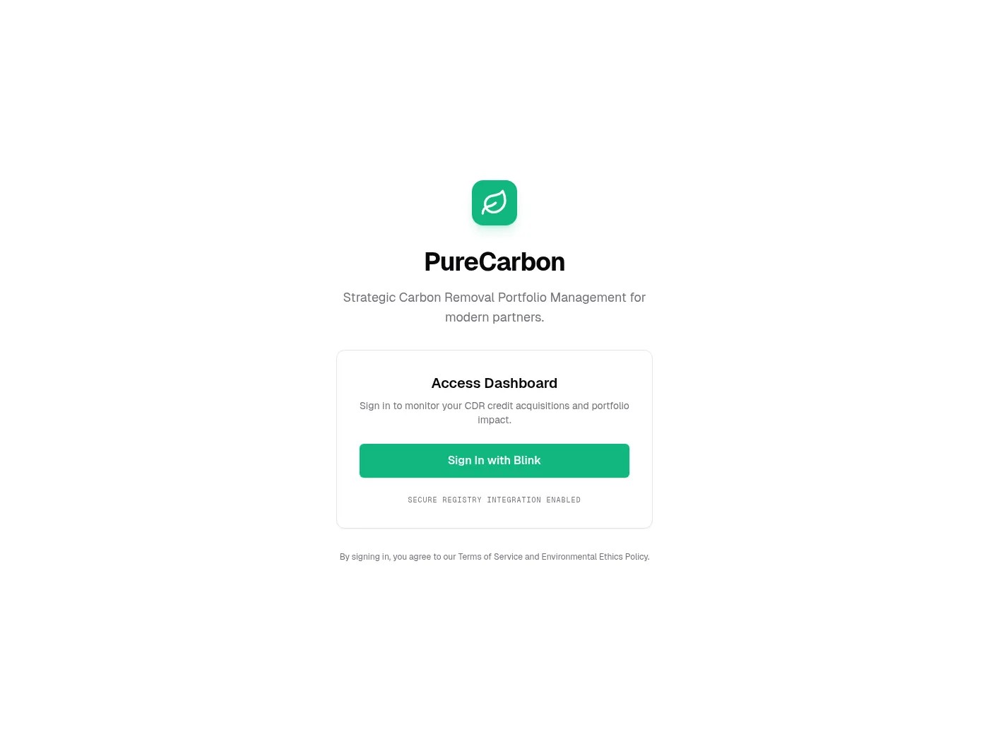 PureCarbon CDR Dashboard