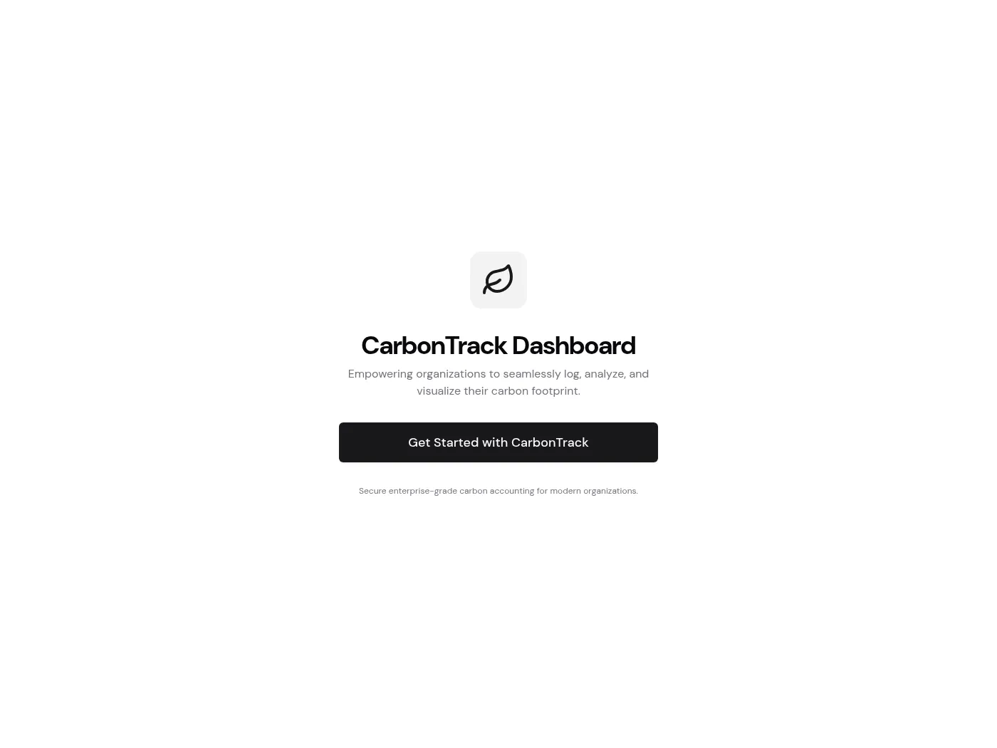 CarbonTrack Dashboard