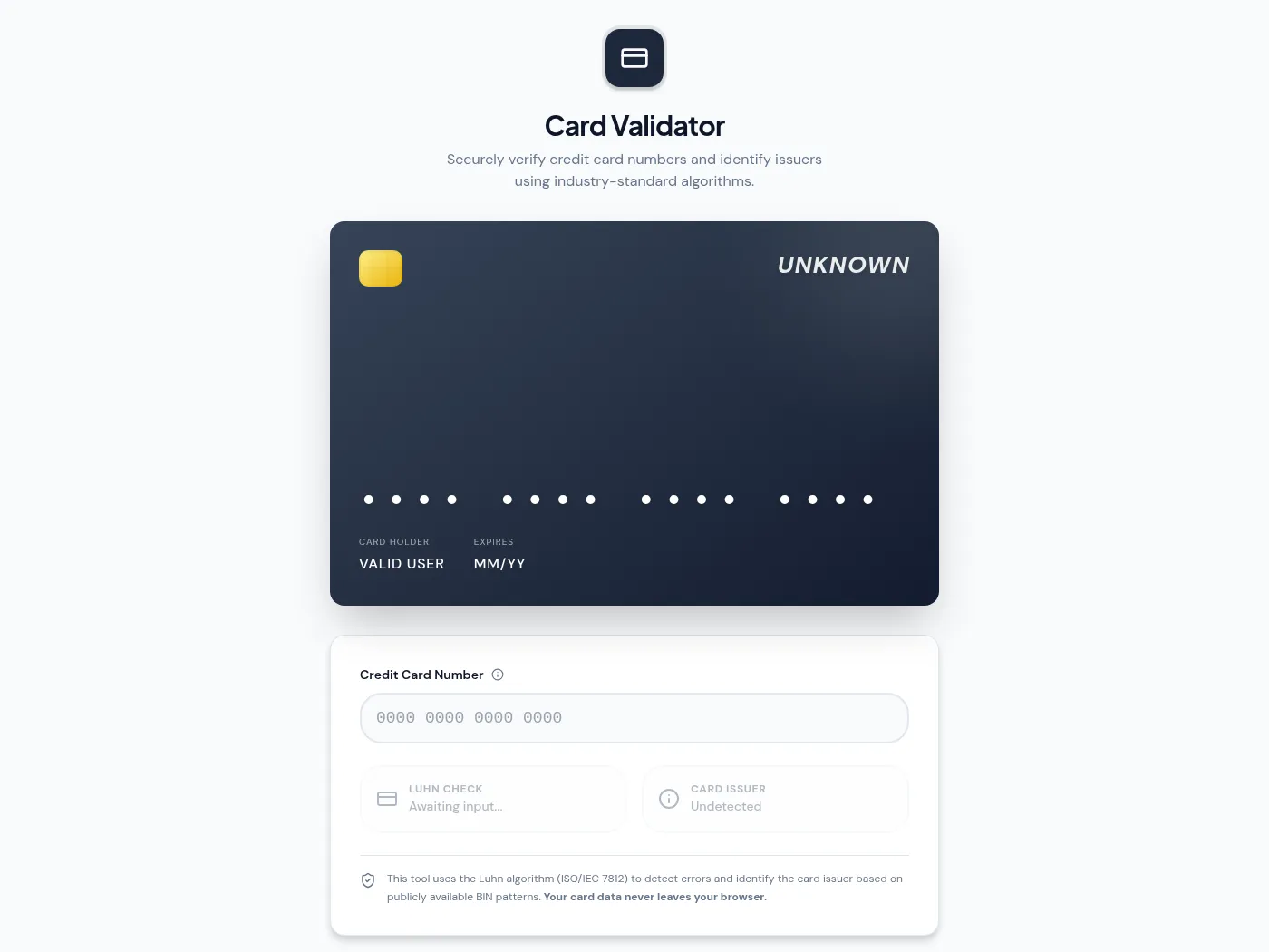 Credit Card Checker