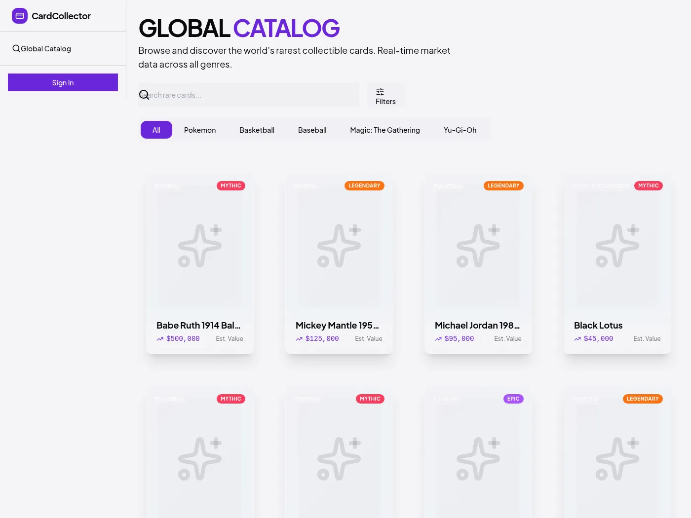 CardCollector Web