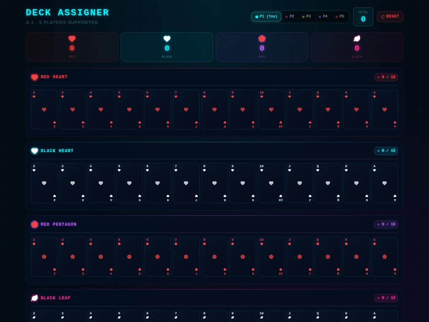 Card Deck Calculator
