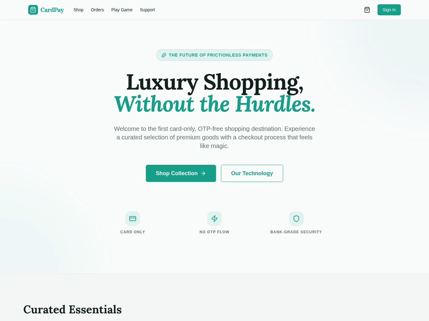 CardPay Shopping Site