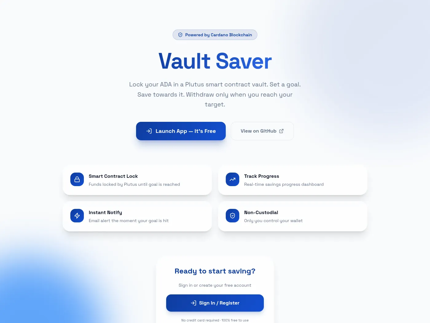 Cardano Vault Saver
