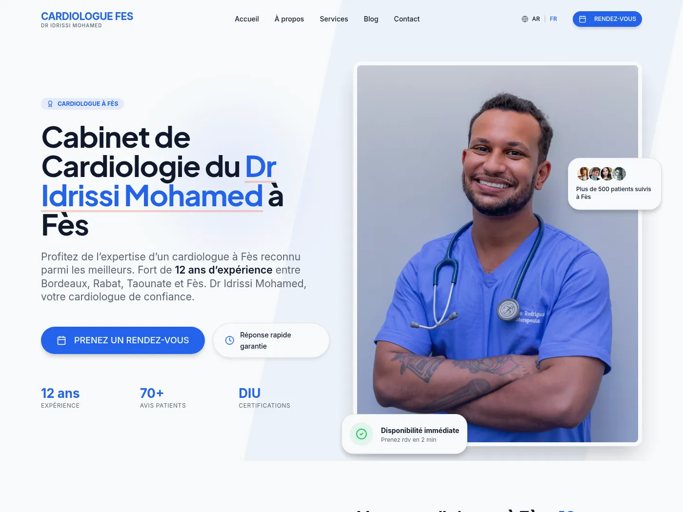 CardioFès Landing Page