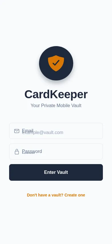 CardKeeper Mobile Vault