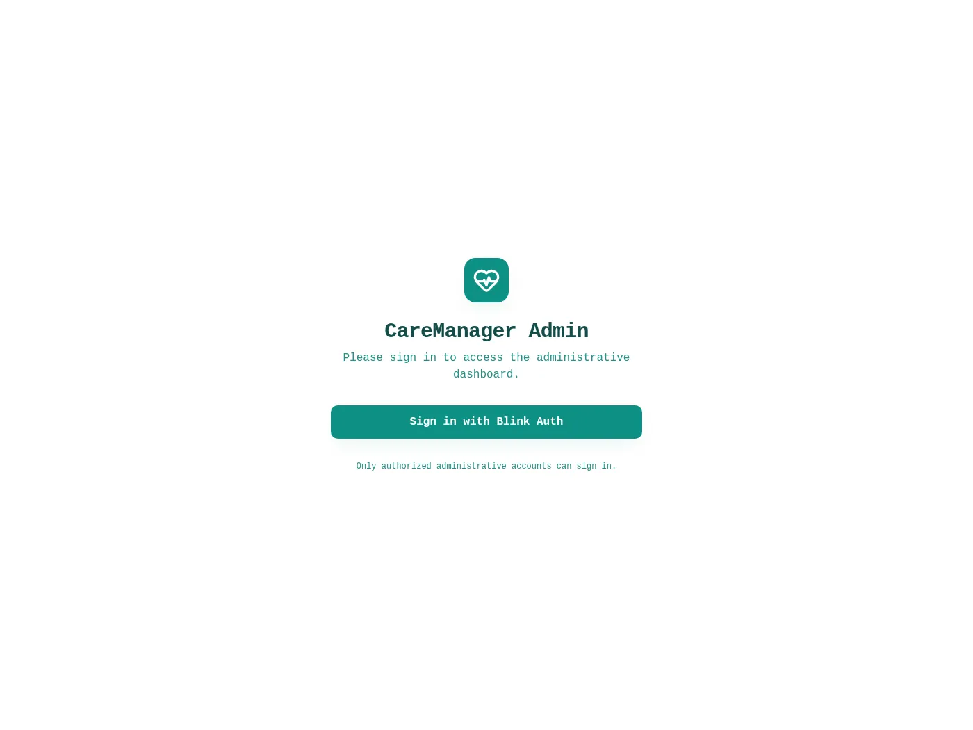 Care Manager Admin Panel